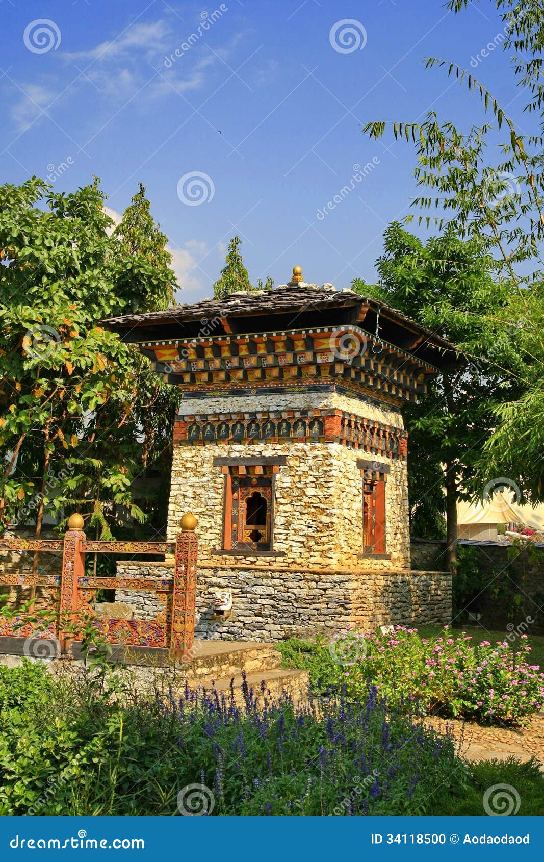 Bell Tower,Bhutan stock photo. Image of monastic, dzong - 34118500
