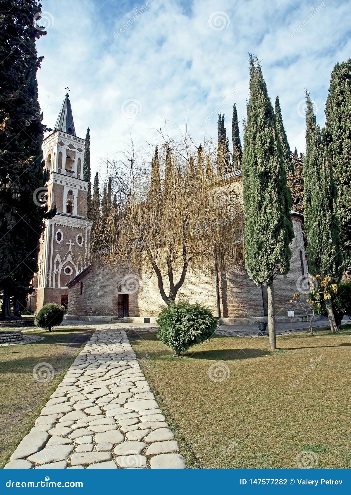Bell Tower of the Monastery of Bodbe in Georgia Stock Photo - Image of ...