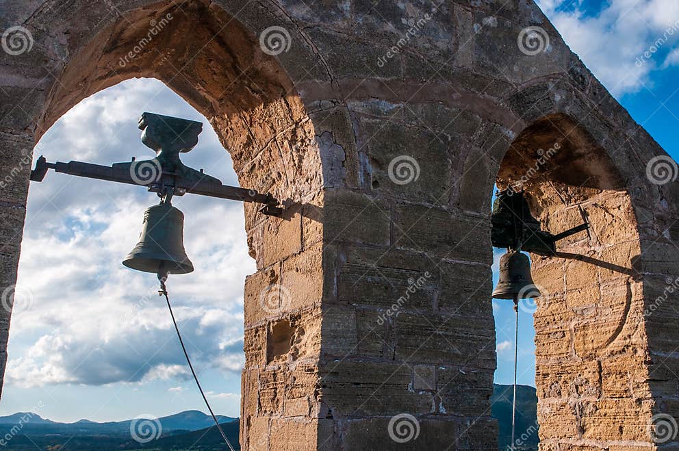 Bell Tower on the Castell De Capdepera on Majorca Stock Image - Image ...