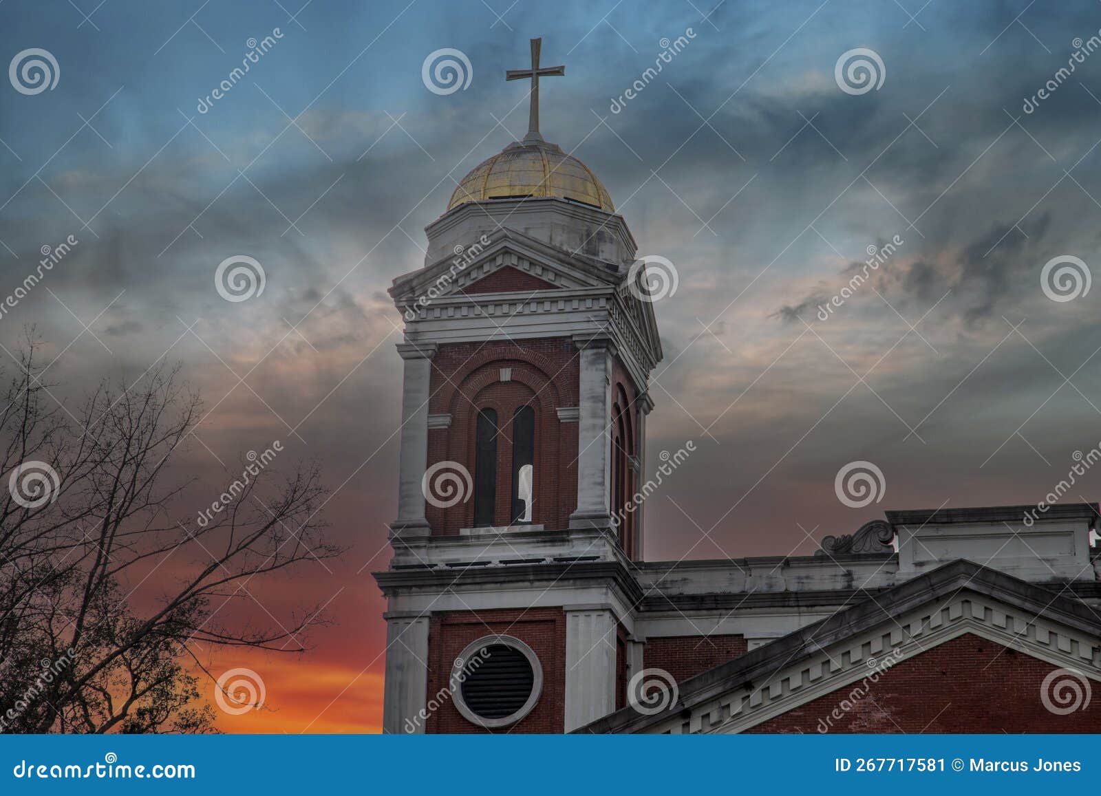The Bell Tower at Cathedral-Basilica of the Immaculate Conception with ...