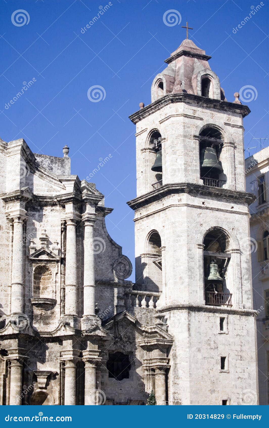 Bell Tower of Cathedral of Havana - Cuba Stock Image - Image of ...
