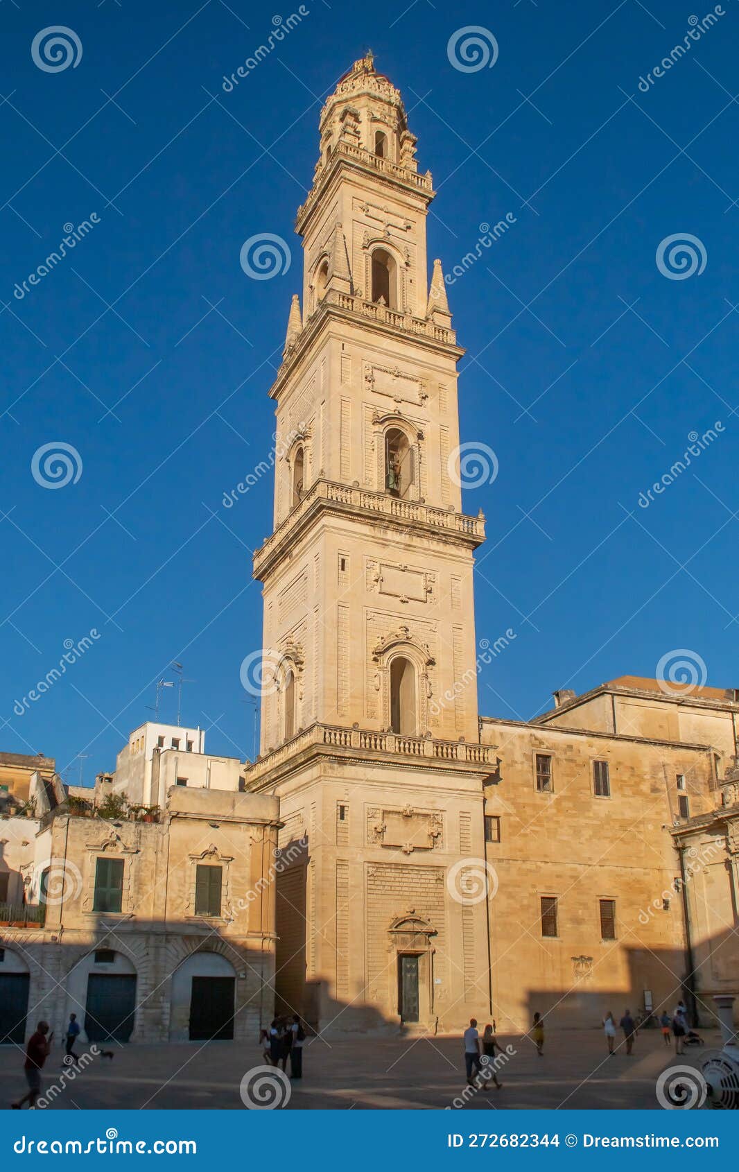 Bell Tower of the Cathedral of Lecce, Italy, in the Square of the Same ...