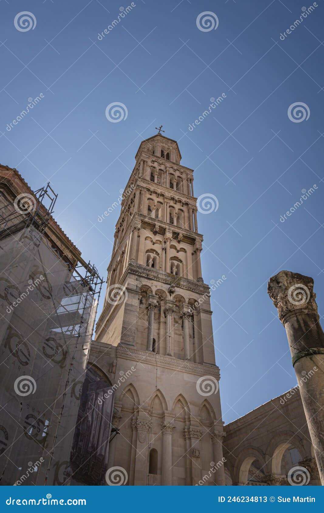 Bell Tower of the Cathedral in Split, Croatia Stock Image - Image of ...