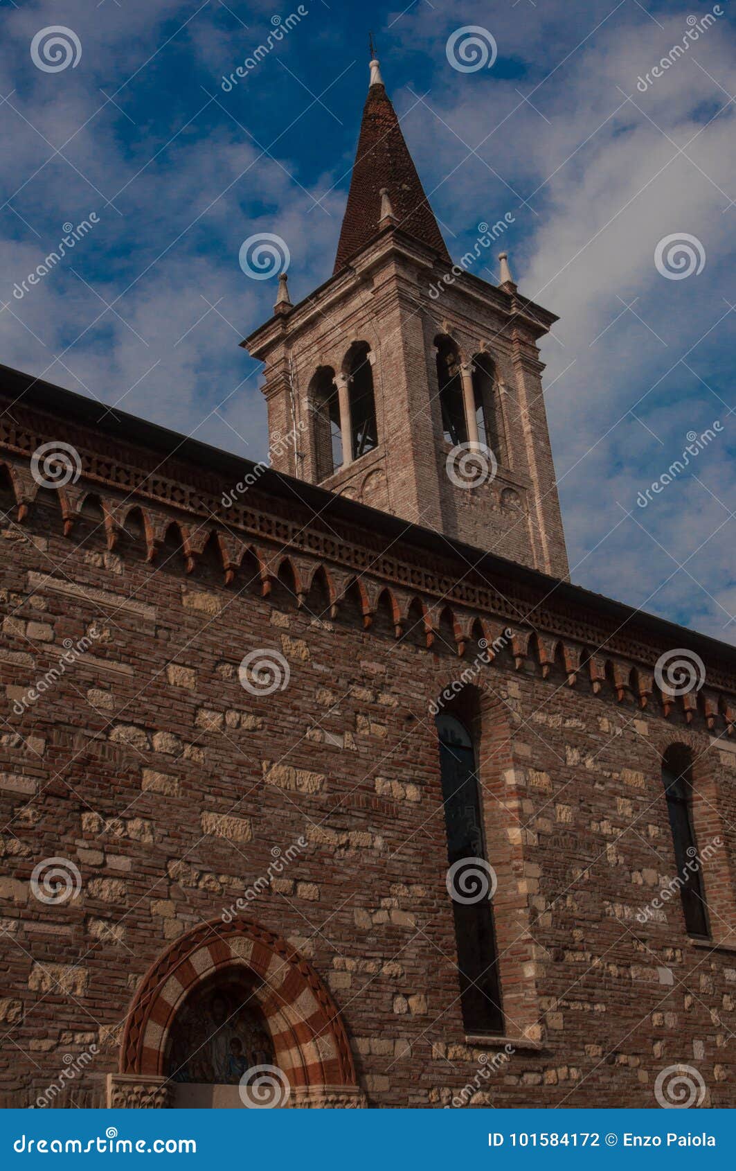 Bell Tower and Christian Church Stock Photo - Image of landmark ...