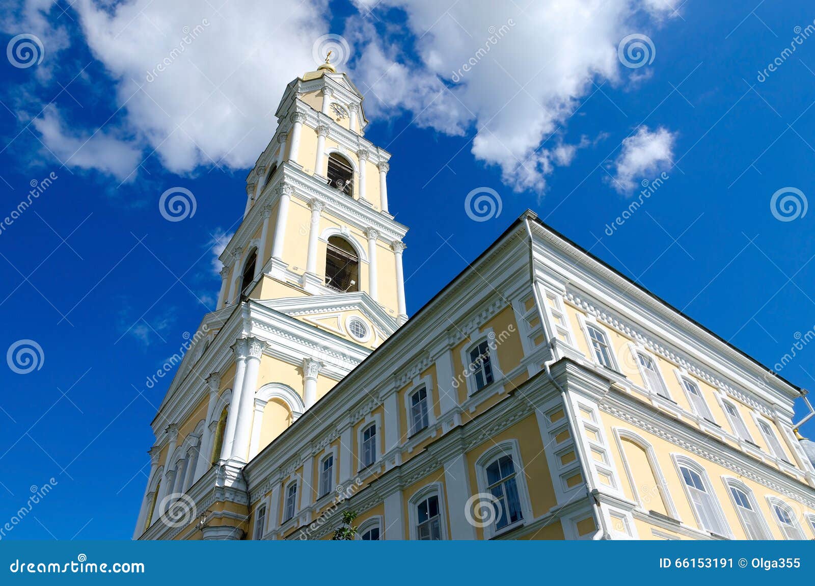 Bell Tower of Holy Trinity Seraphim-Diveevo Monastery, Russia Stock ...