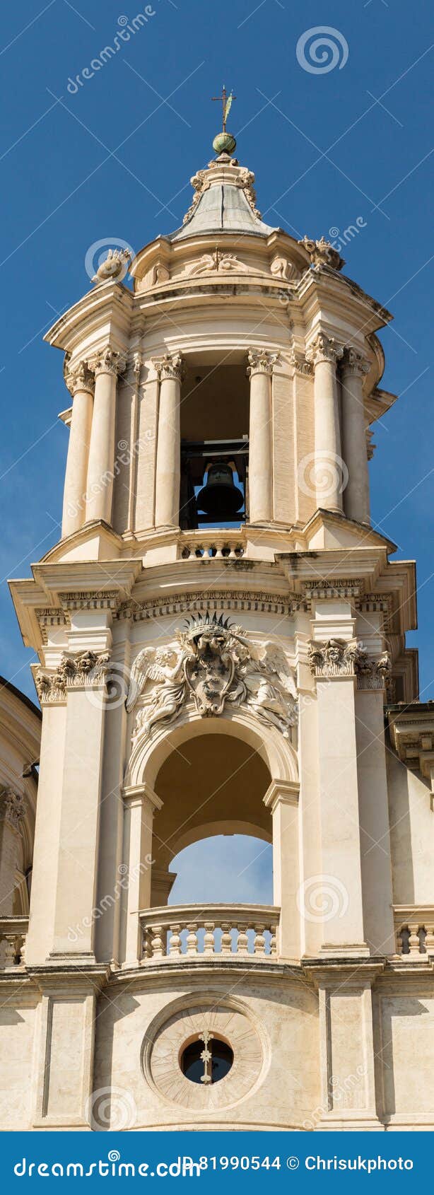 Bell Tower Near the Forum in Rome Stock Photo - Image of collosseum ...