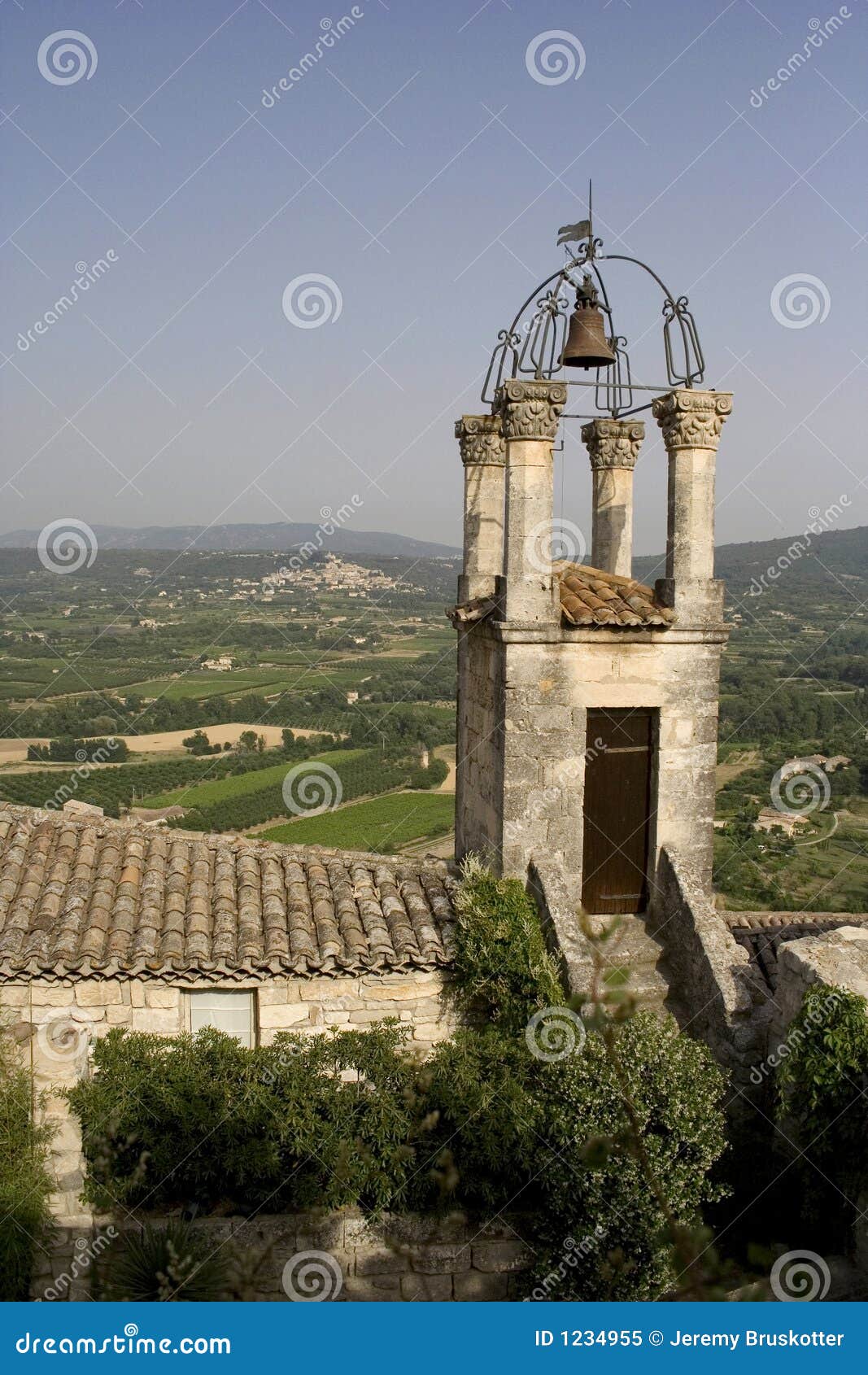 Bell Tower in Provance, France Stock Image - Image of provance ...