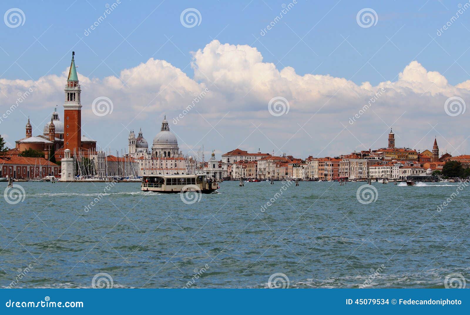 Bell Tower of Saint George in the Venetian Lagoon Stock Photo - Image ...