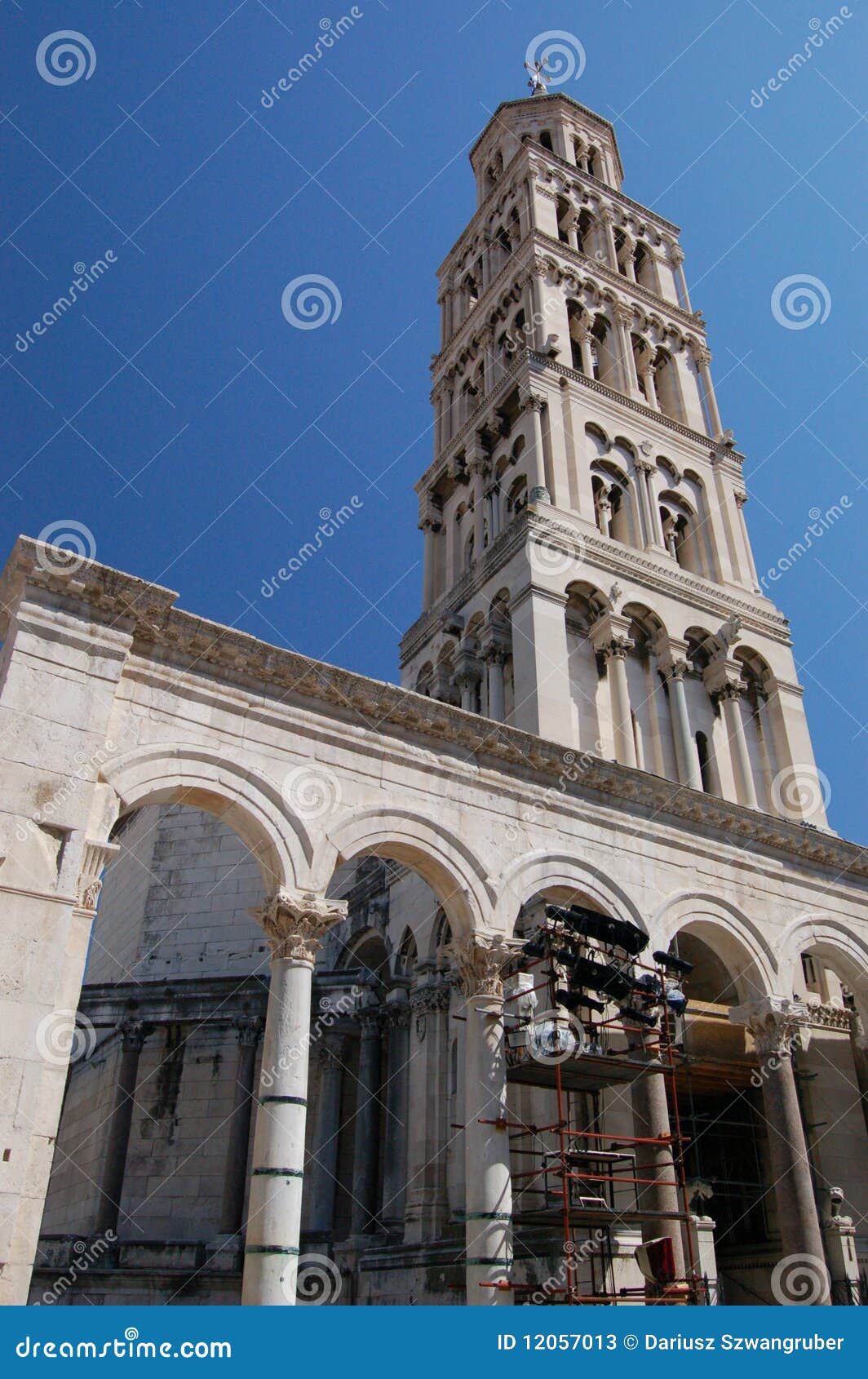 Bell tower in Split stock image. Image of island, james - 12057013