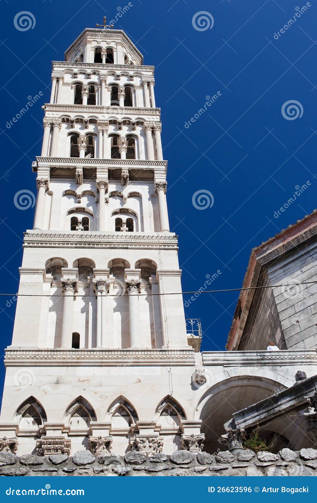 Bell Tower in Split Old Town Stock Photo - Image of building, dalmatian ...