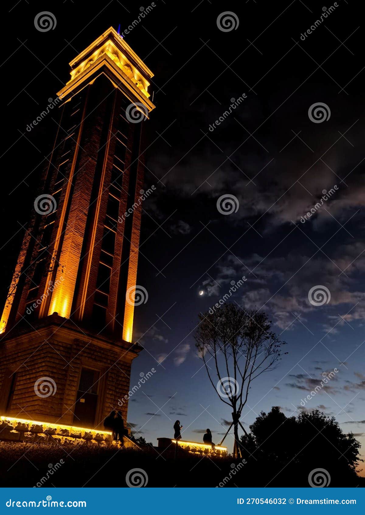 Bell tower at sunset stock photo. Image of building - 270546032