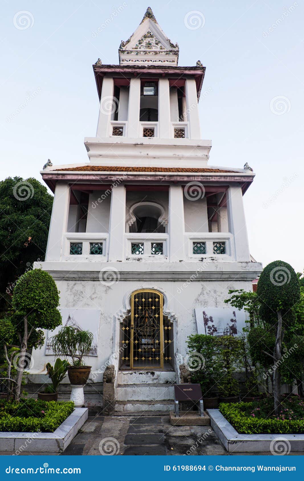 The Bell Tower in the Temple Stock Photo - Image of white, famous: 61988694