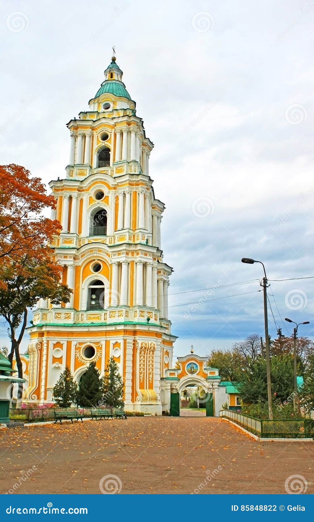 Bell Tower of Trinity Monastery, Chernigov, Ukraine Stock Photo - Image ...