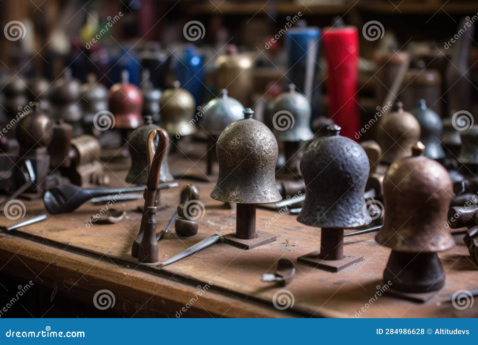 Bell Tuning Process with Hammers and Chisels Stock Illustration ...