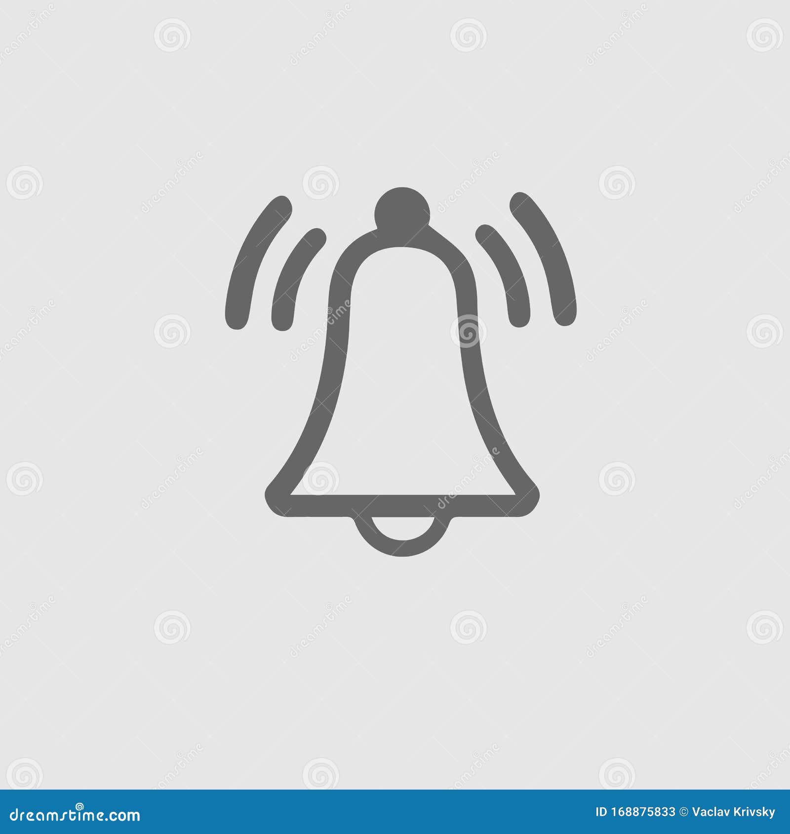 Bell Vector Icon. Simple Silhouette Vector Stock Vector - Illustration ...