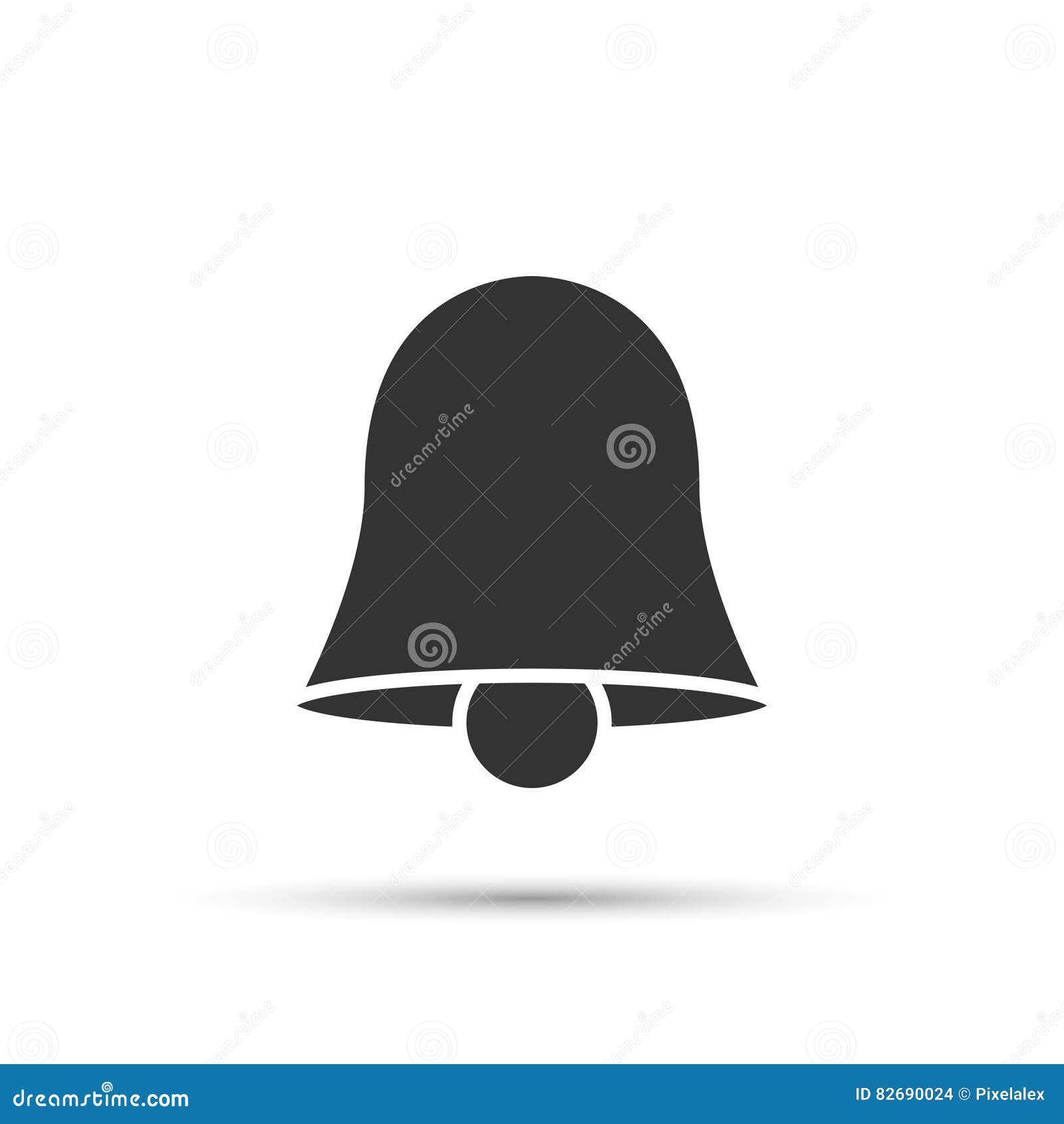 Bell vector icon stock vector. Illustration of notification - 82690024