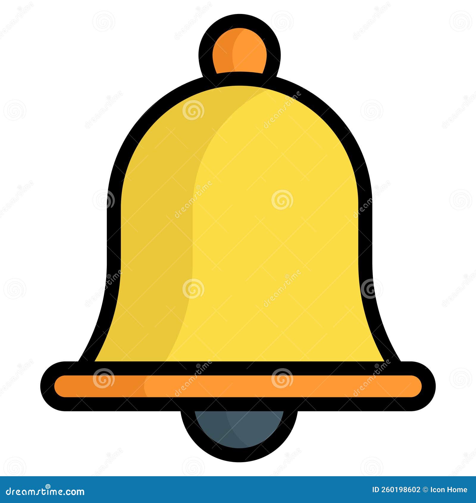 Bell Vector Outline Colored Icon. Modern Colored Outline Symbols ...