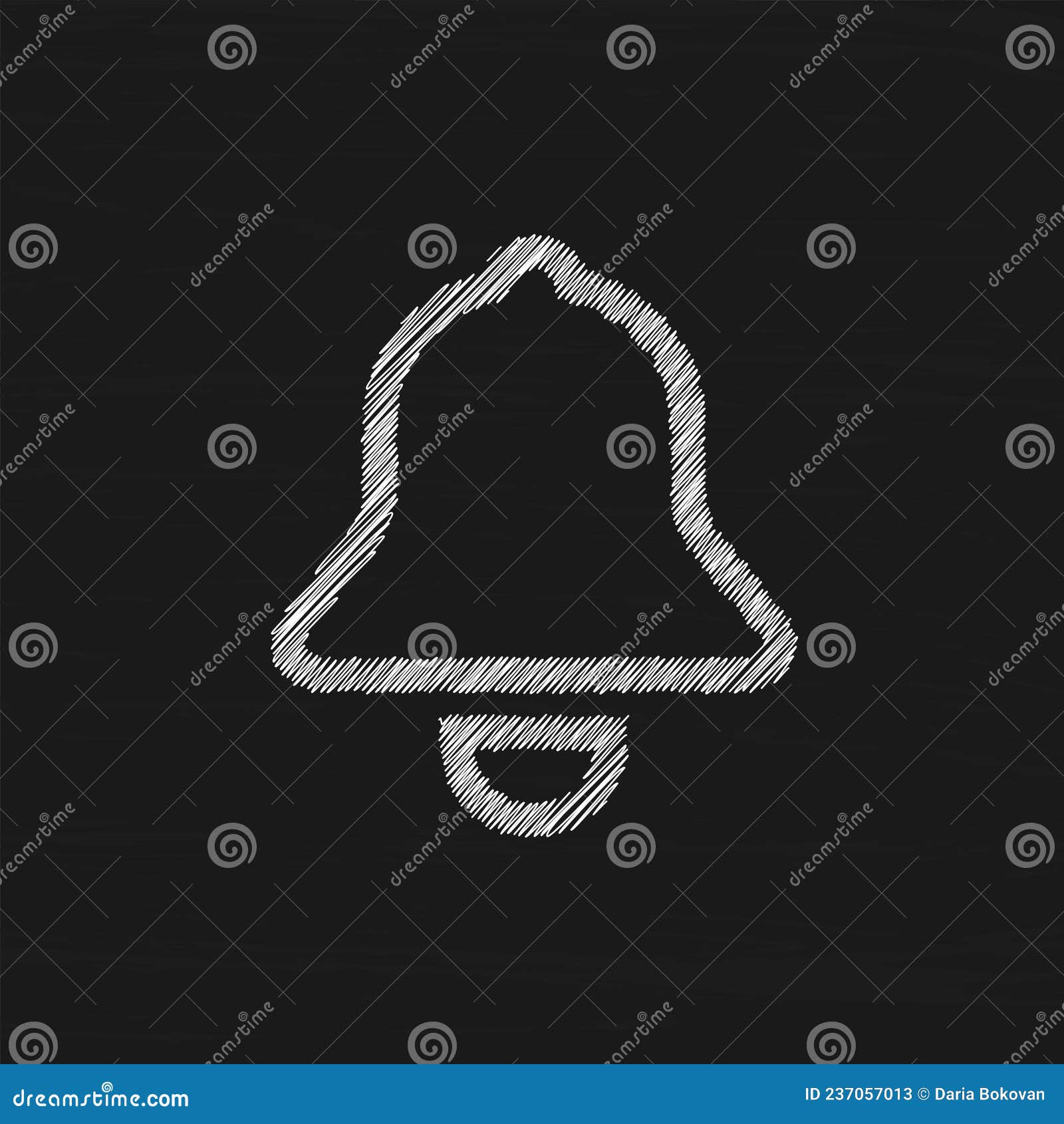 Bell White Sketch Vector Icon. Vector Pictogram for Infographic, Web ...