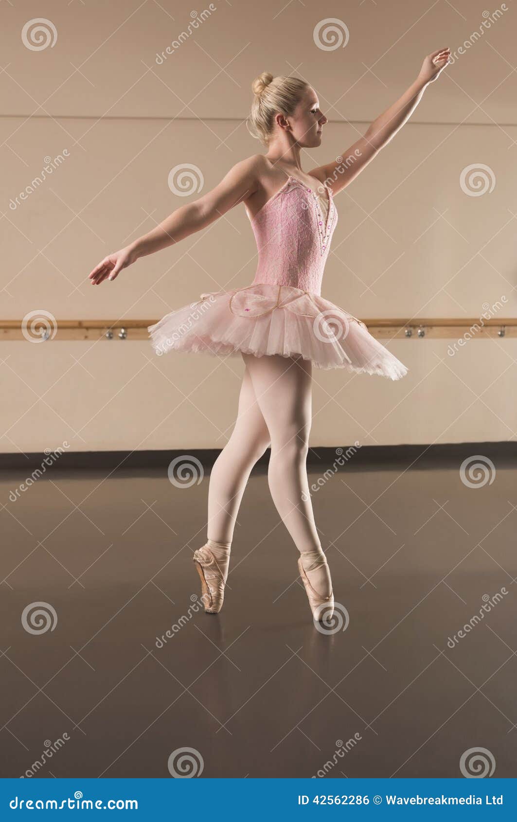 Bella Ballerina Che Balla Il Pointe Dell'en Fotografia Stock - Immagine ...