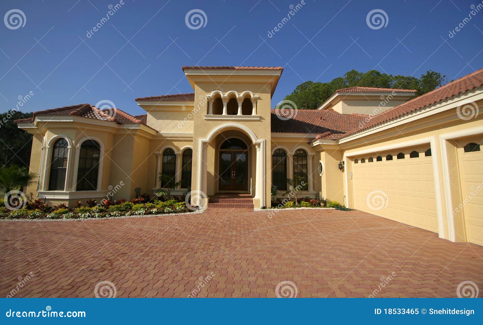 Bella casa della Florida immagine stock. Immagine di entrata - 18533465