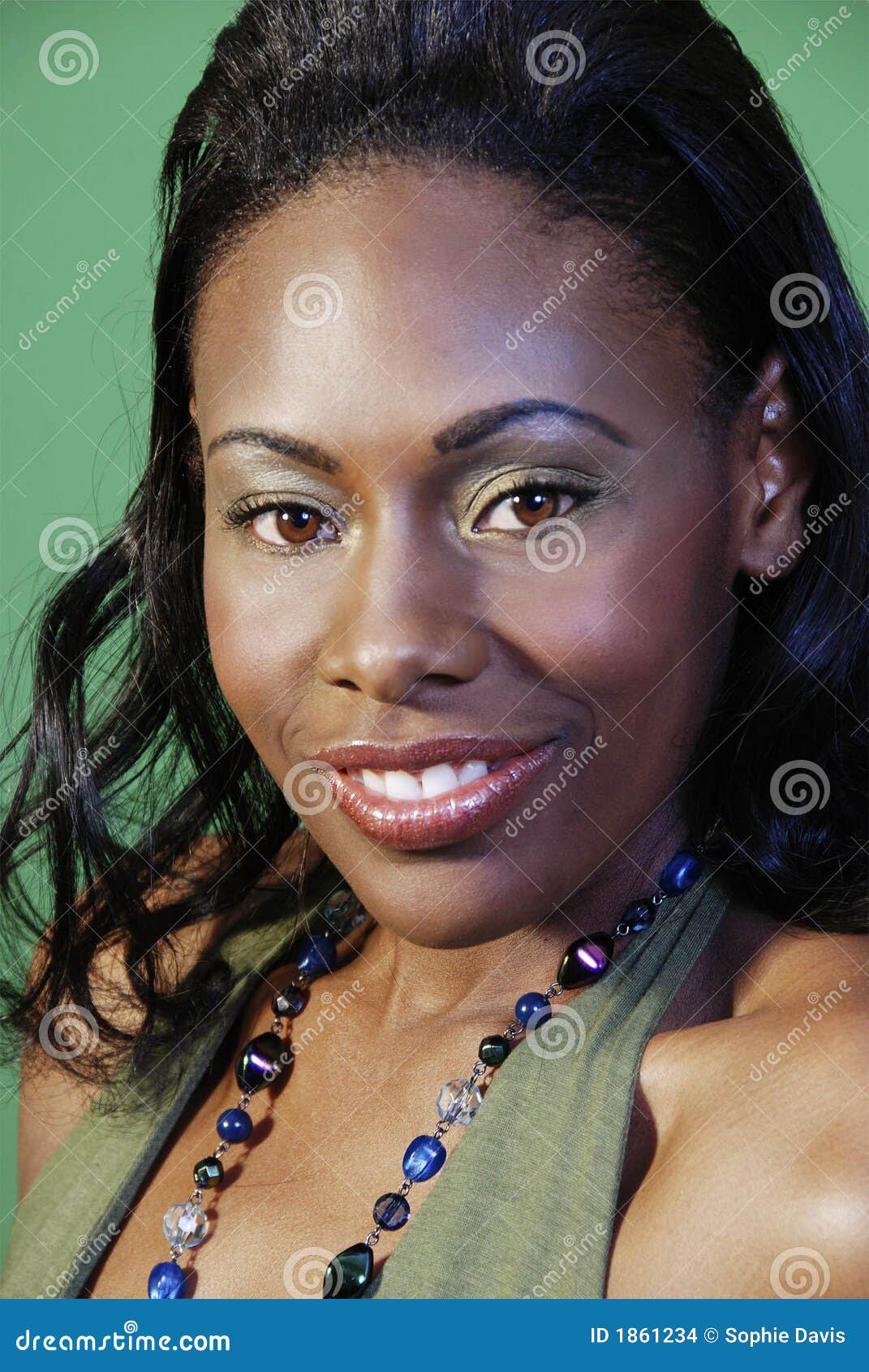 Bella Donna Del African-American Fotografia Stock - Immagine di ...