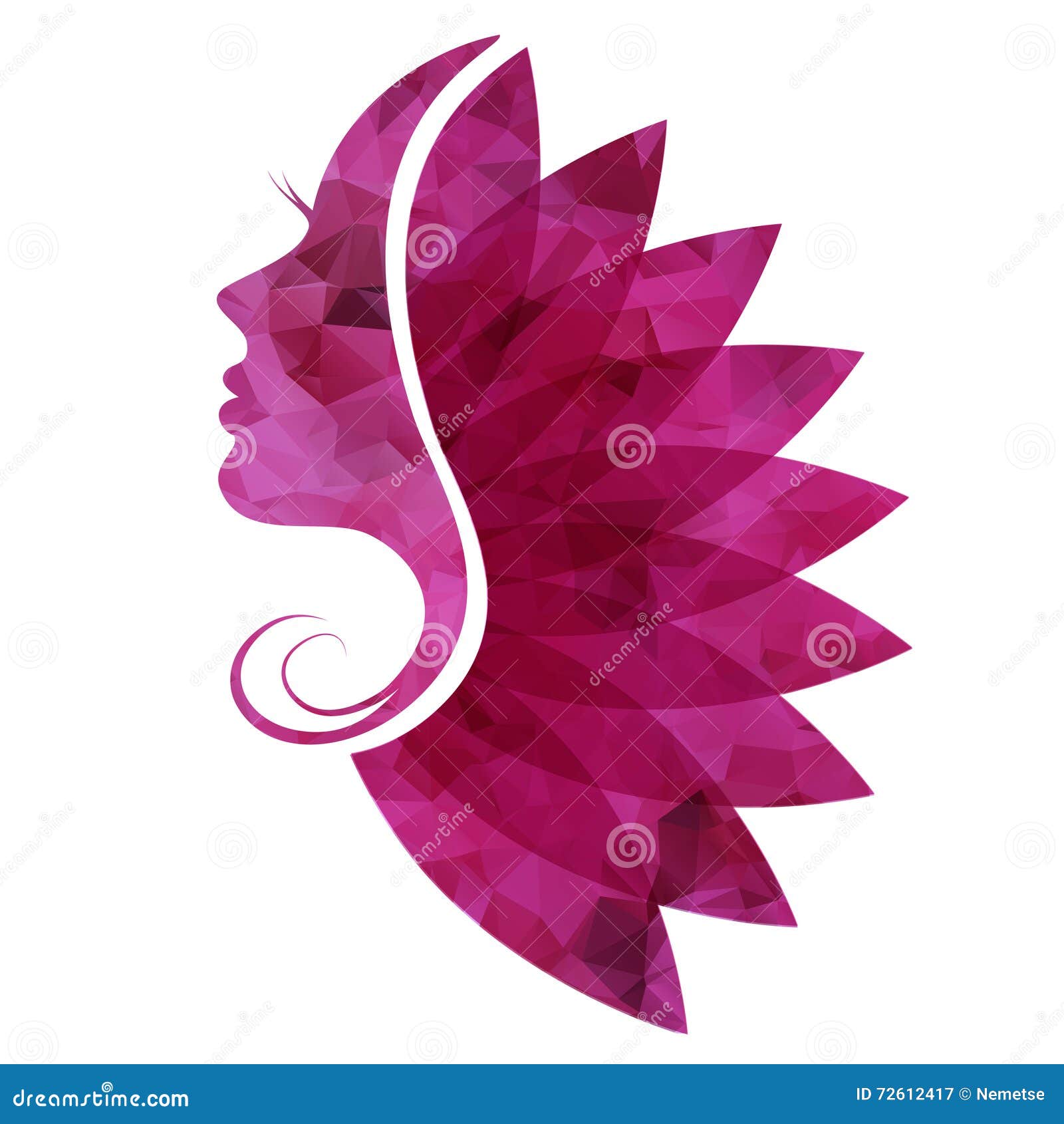 Bella donna dell'icona illustrazione vettoriale. Illustrazione di ...