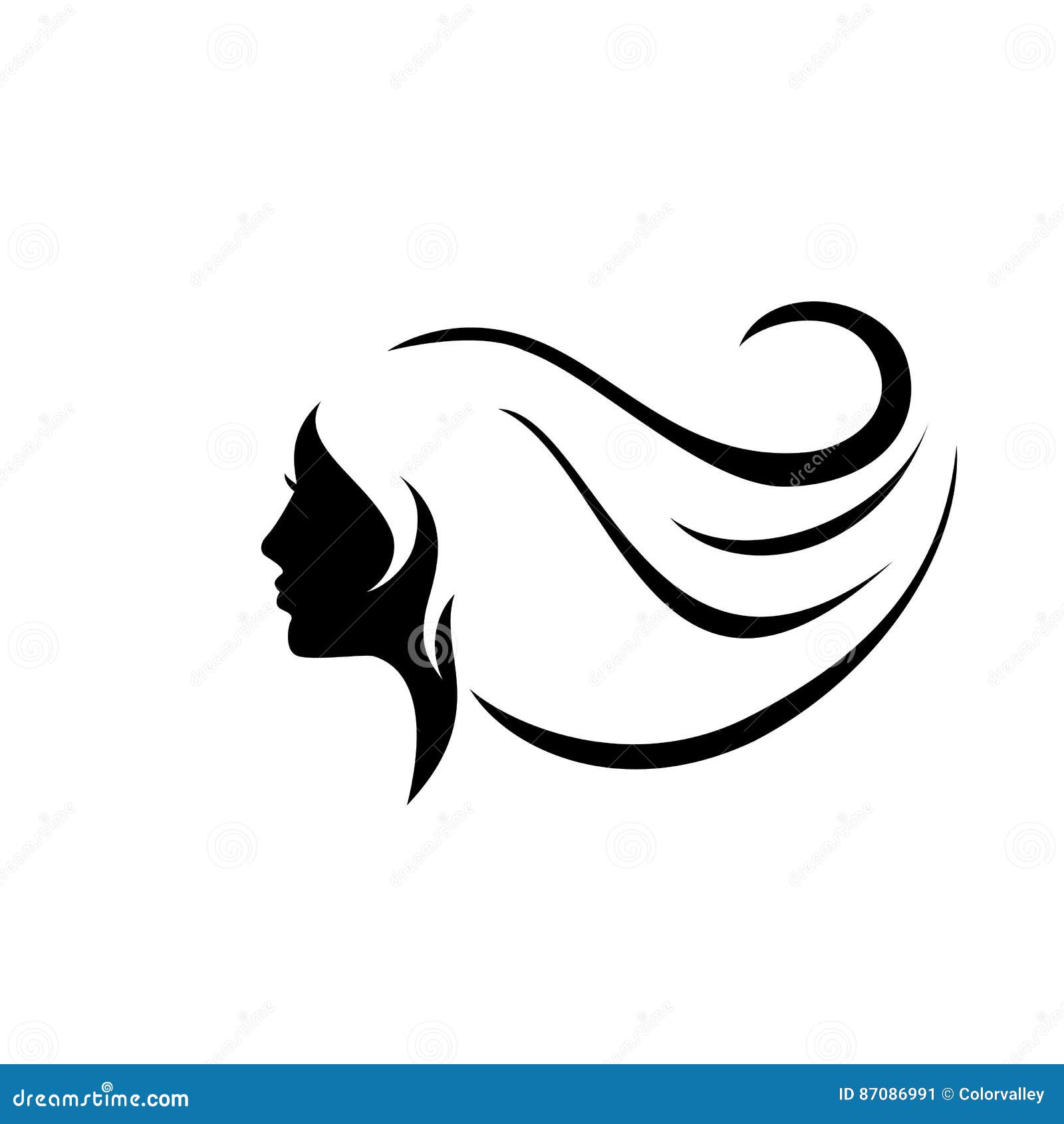 Bella Icona Del Fronte Della Donna Illustrazione Vettoriale ...