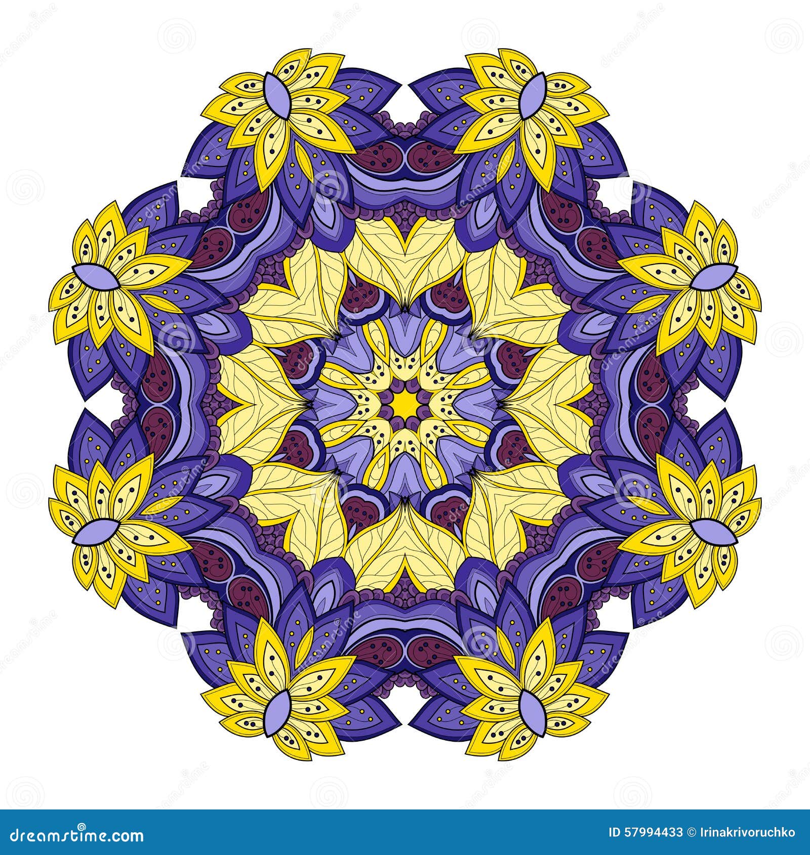 Bella Mandala Colorata Deco Di Vettore Illustrazione Vettoriale ...