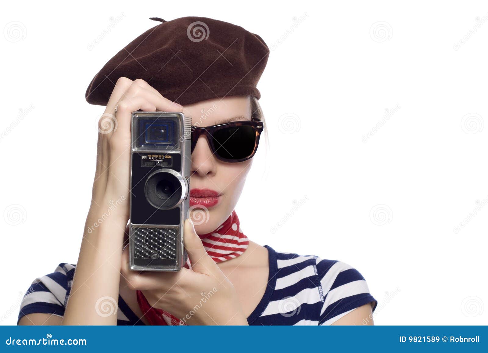 Bella Ragazza Nello Sguardo Classico Del Francese 60s Immagine Stock ...