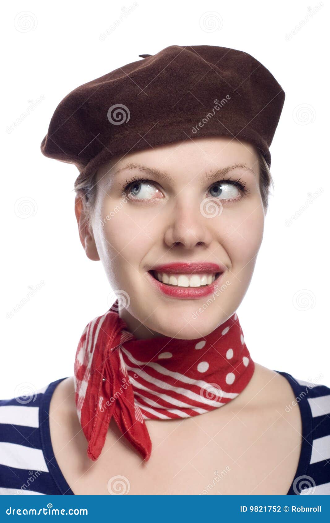 Bella Ragazza Nello Sguardo Classico Del Francese 60s Fotografia Stock ...