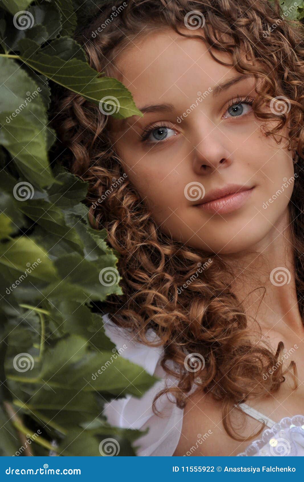 Bella ragazza riccia fotografia stock. Immagine di stasi - 11555922