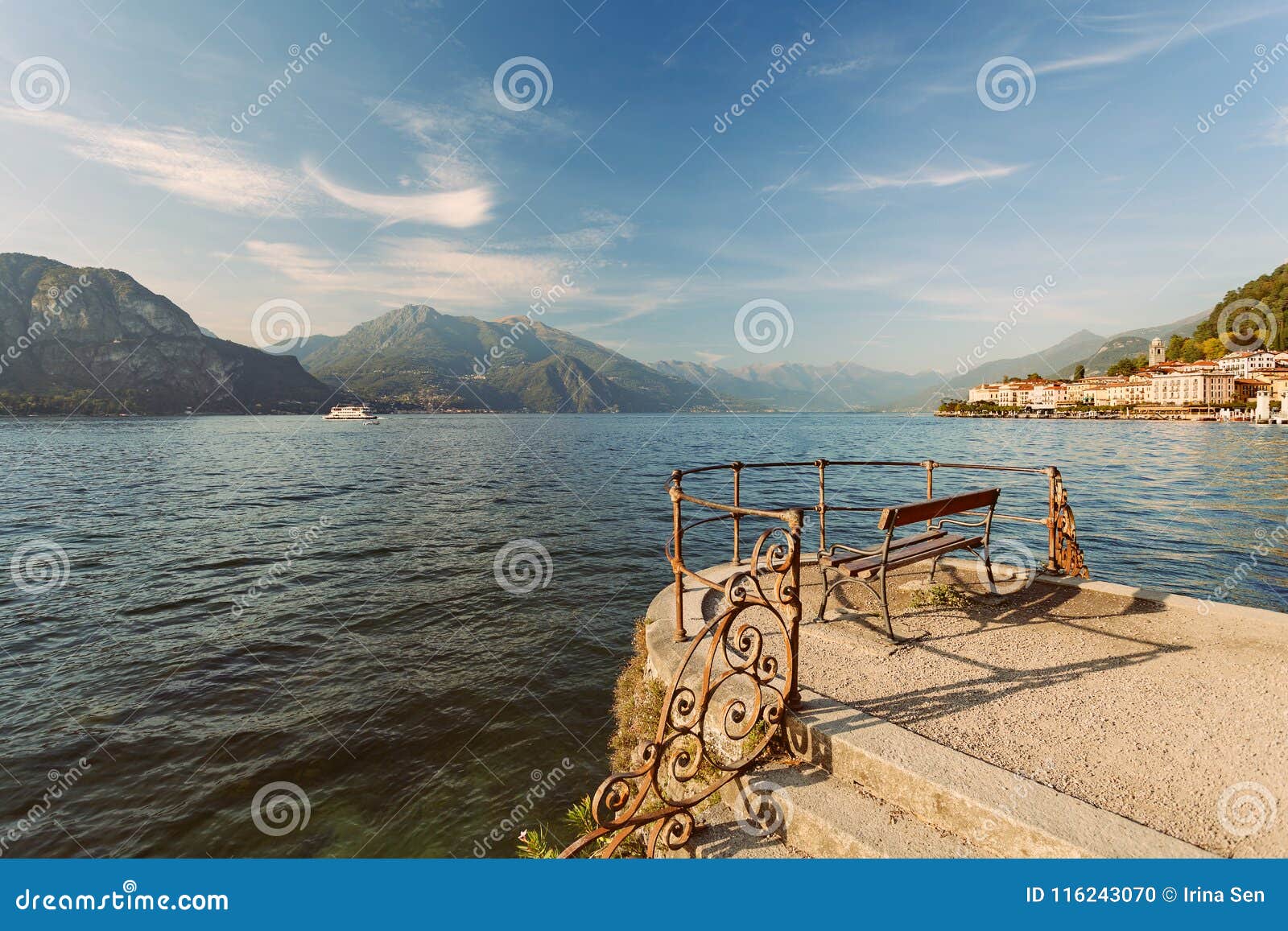 BELLAGIO, LOMBARDY, ITALY - Como Lake at Sunset Stock Photo - Image of ...