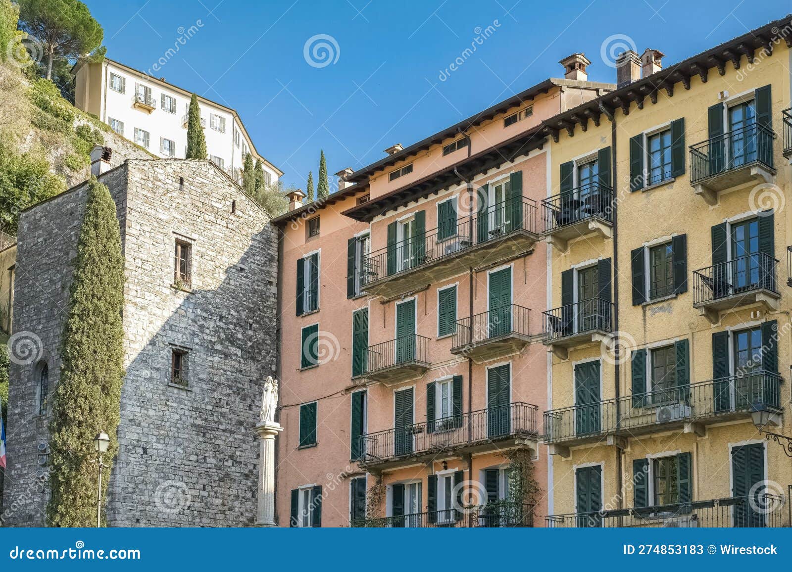 Bellagio Village, Como Lake in Italy Stock Image - Image of building ...