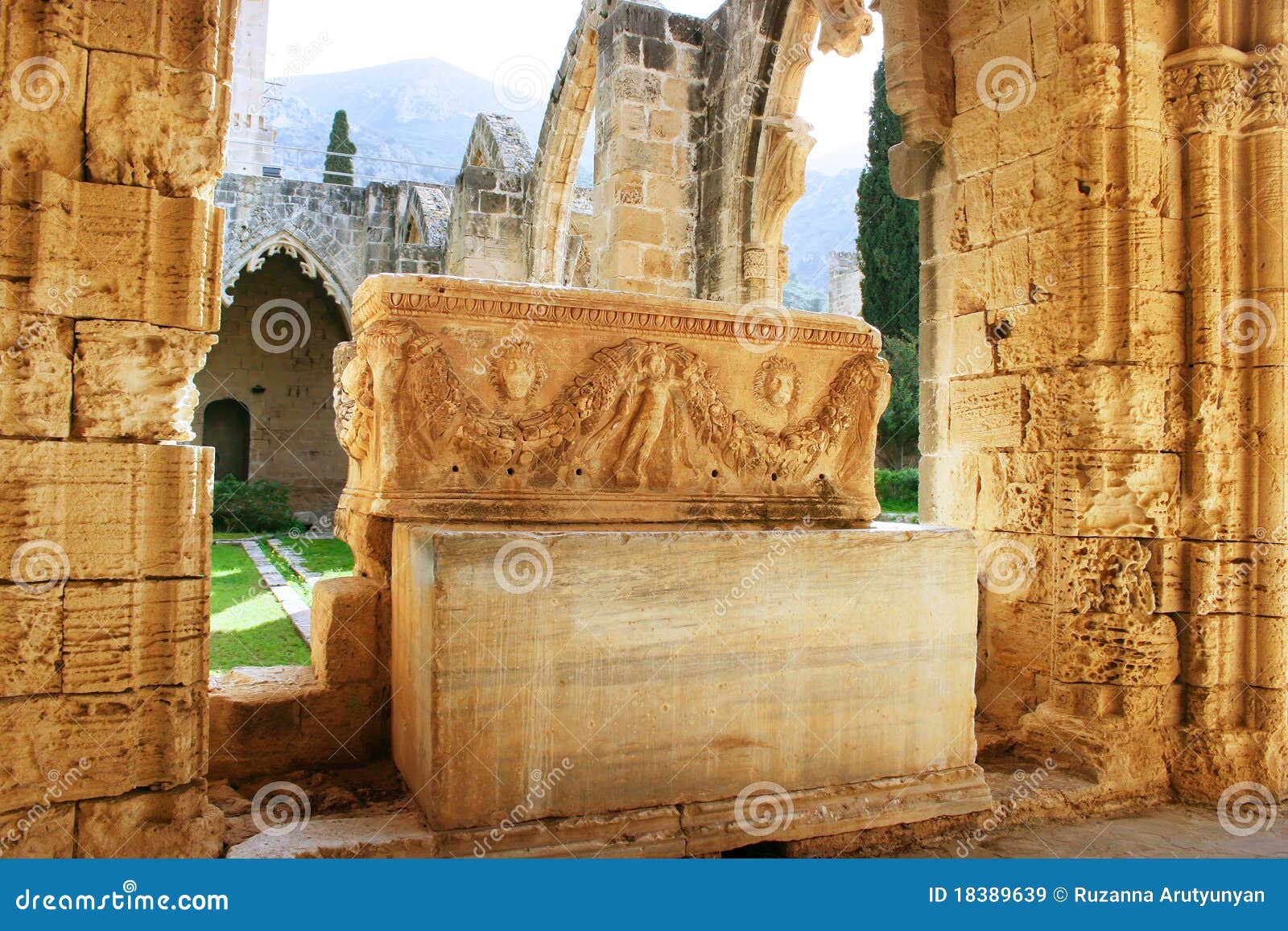 Bellapais abbey stock image. Image of architecture, abbey - 18389639