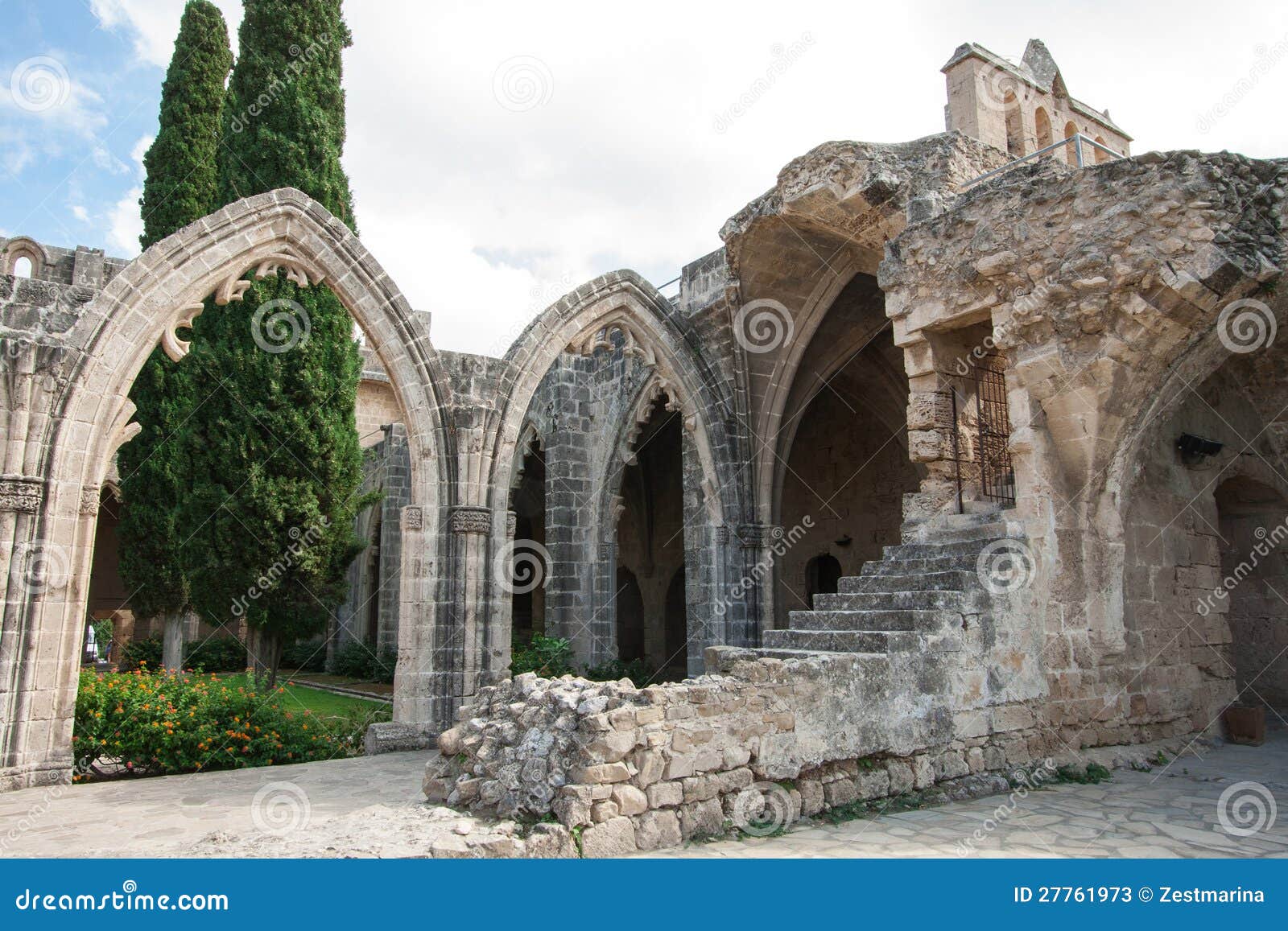 Bellapais Abbey stock image. Image of landmark, kyrenia - 27761973