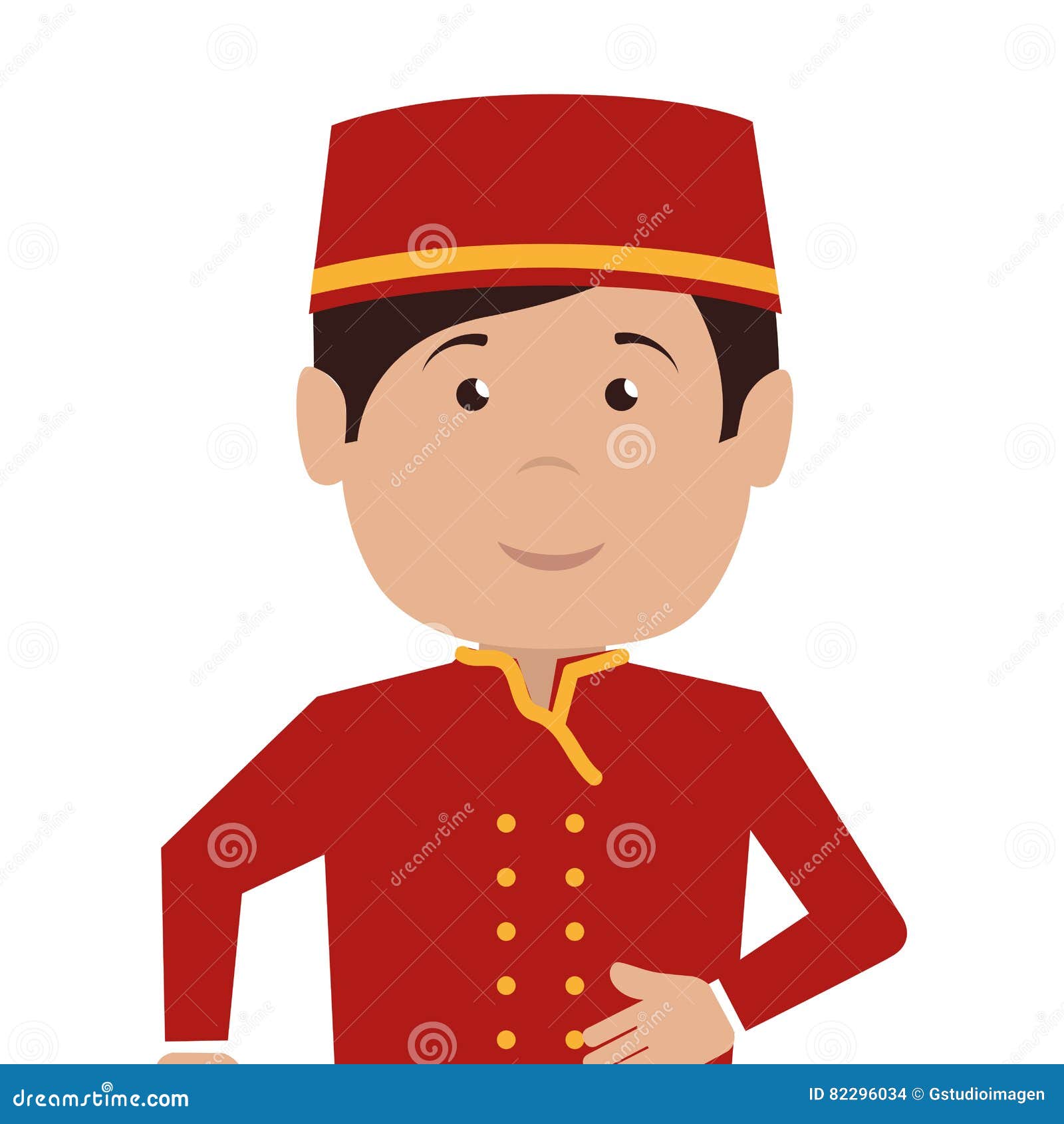 Bellboy Character Hotel Service Icon Stock Illustration - Illustration ...
