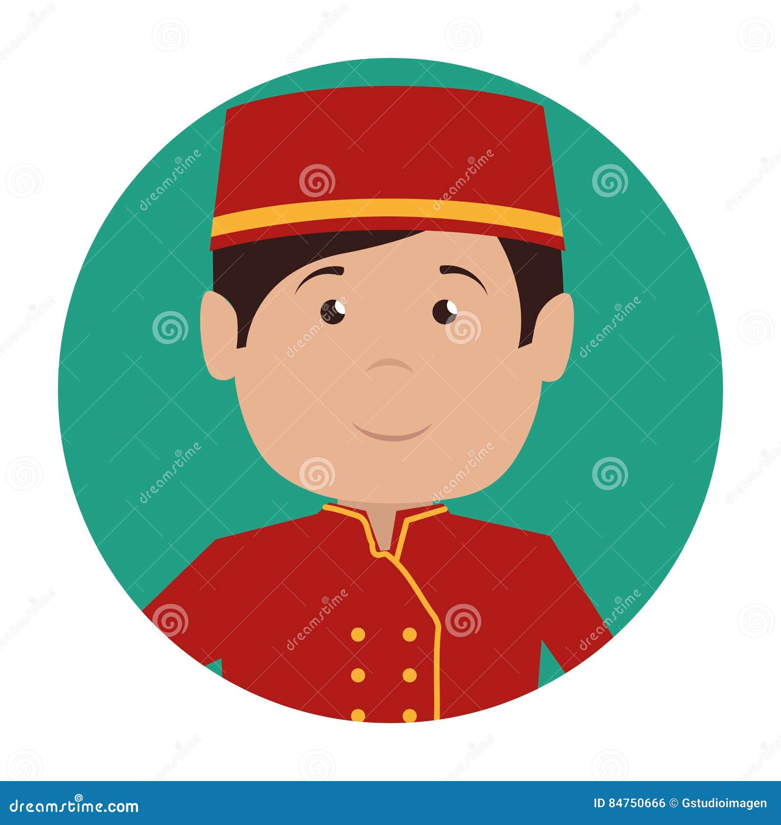 Bellboy Character Hotel Service Icon Stock Illustration - Illustration ...