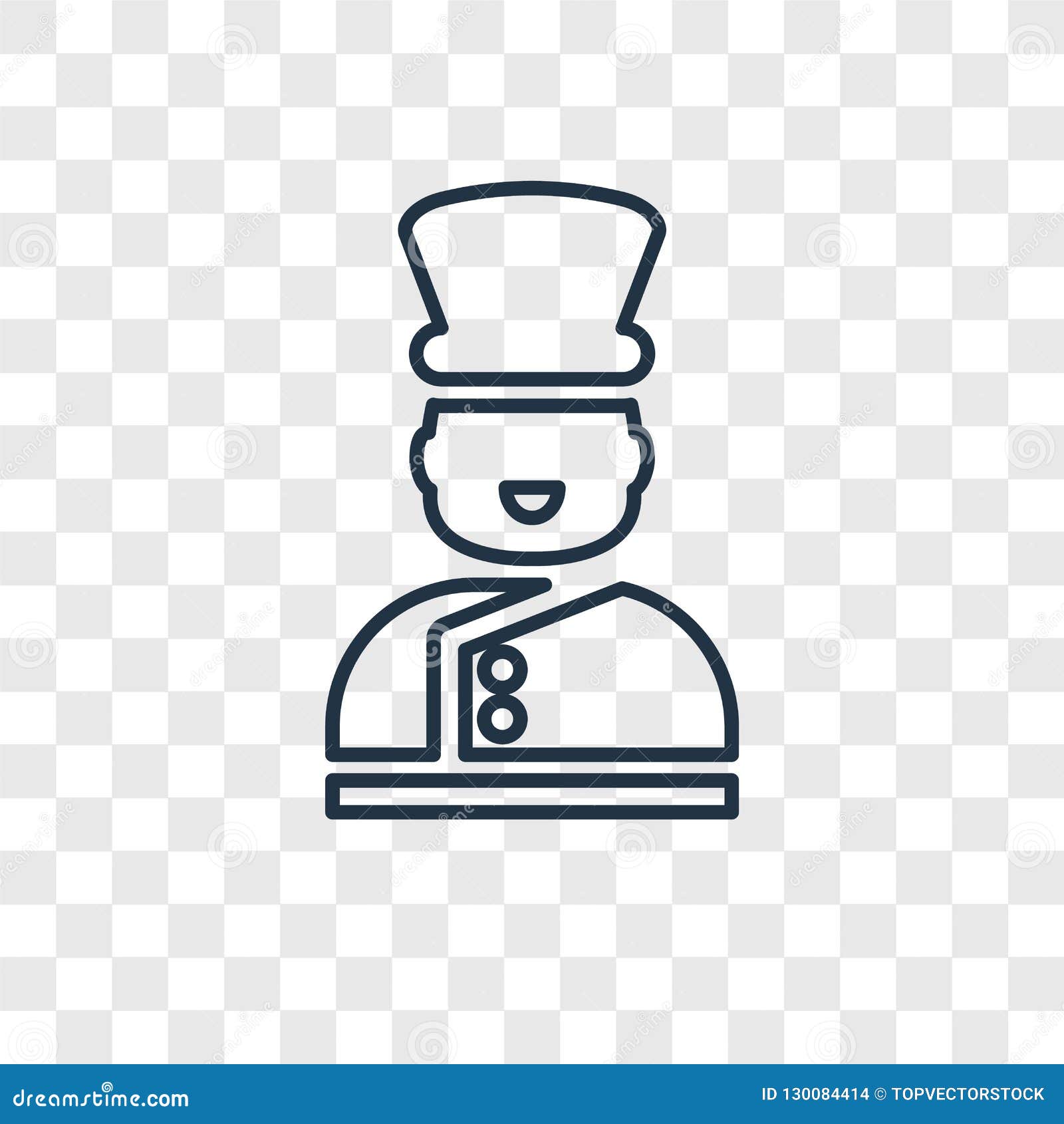 Bellboy Concept Vector Linear Icon Isolated on Transparent Background ...