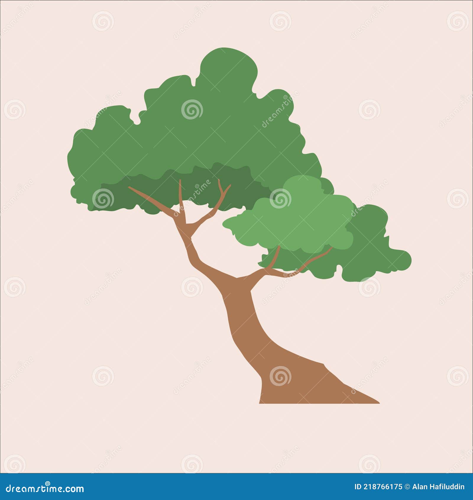 Belle Arbre Vert Vecteur Illustration Illustration de Vecteur ...