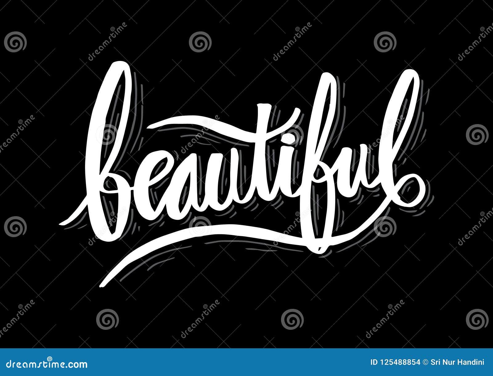 Belle Calligraphie De Lettrage De Main Illustration de Vecteur ...