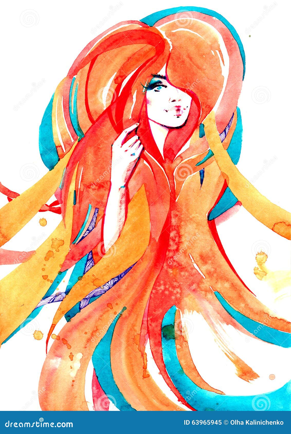 Belle coiffure illustration stock. Illustration du languettes - 63965945