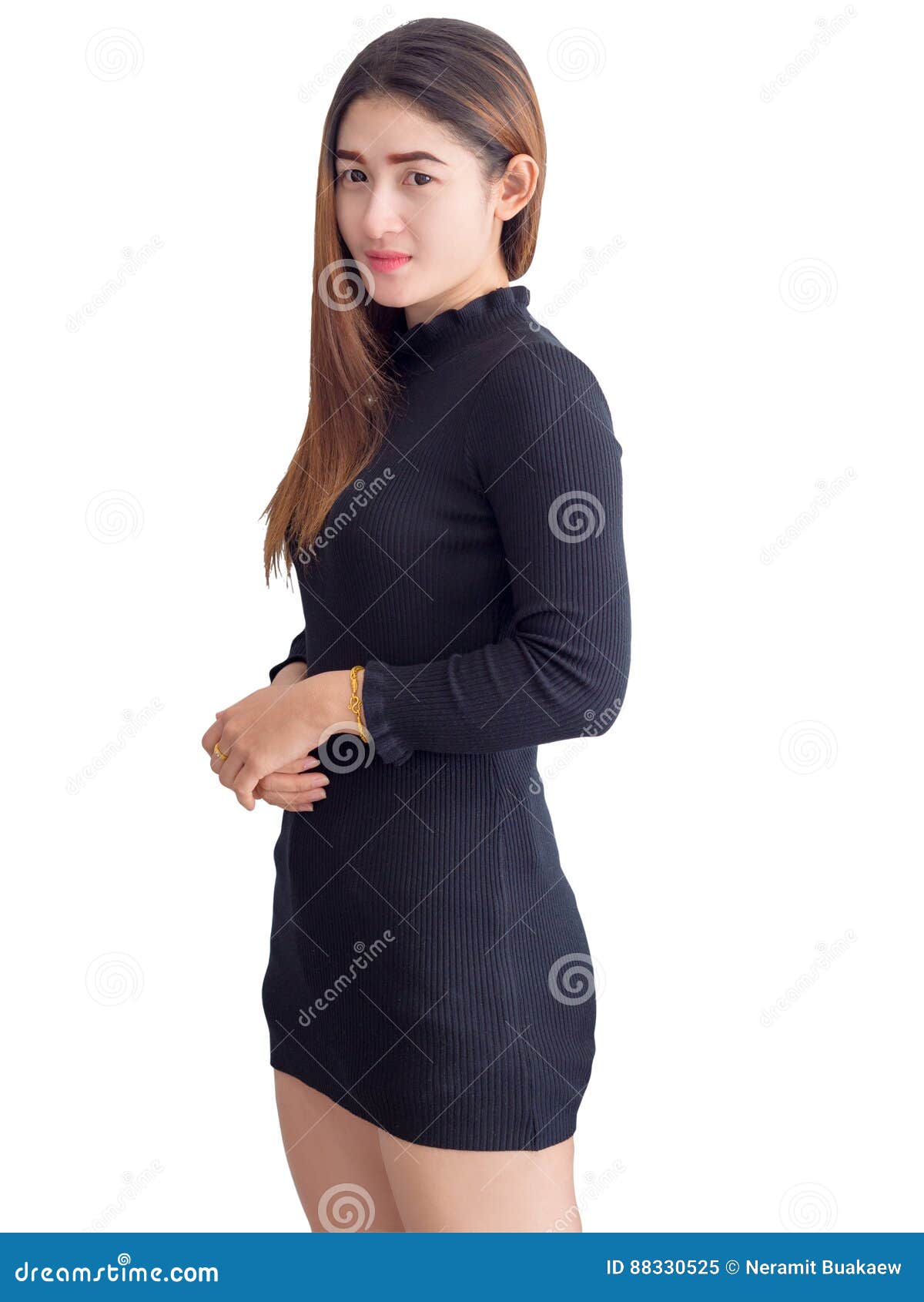 Belle Donne Asiatiche Che Sorridono E Che Indossano Cappuccio Immagine ...