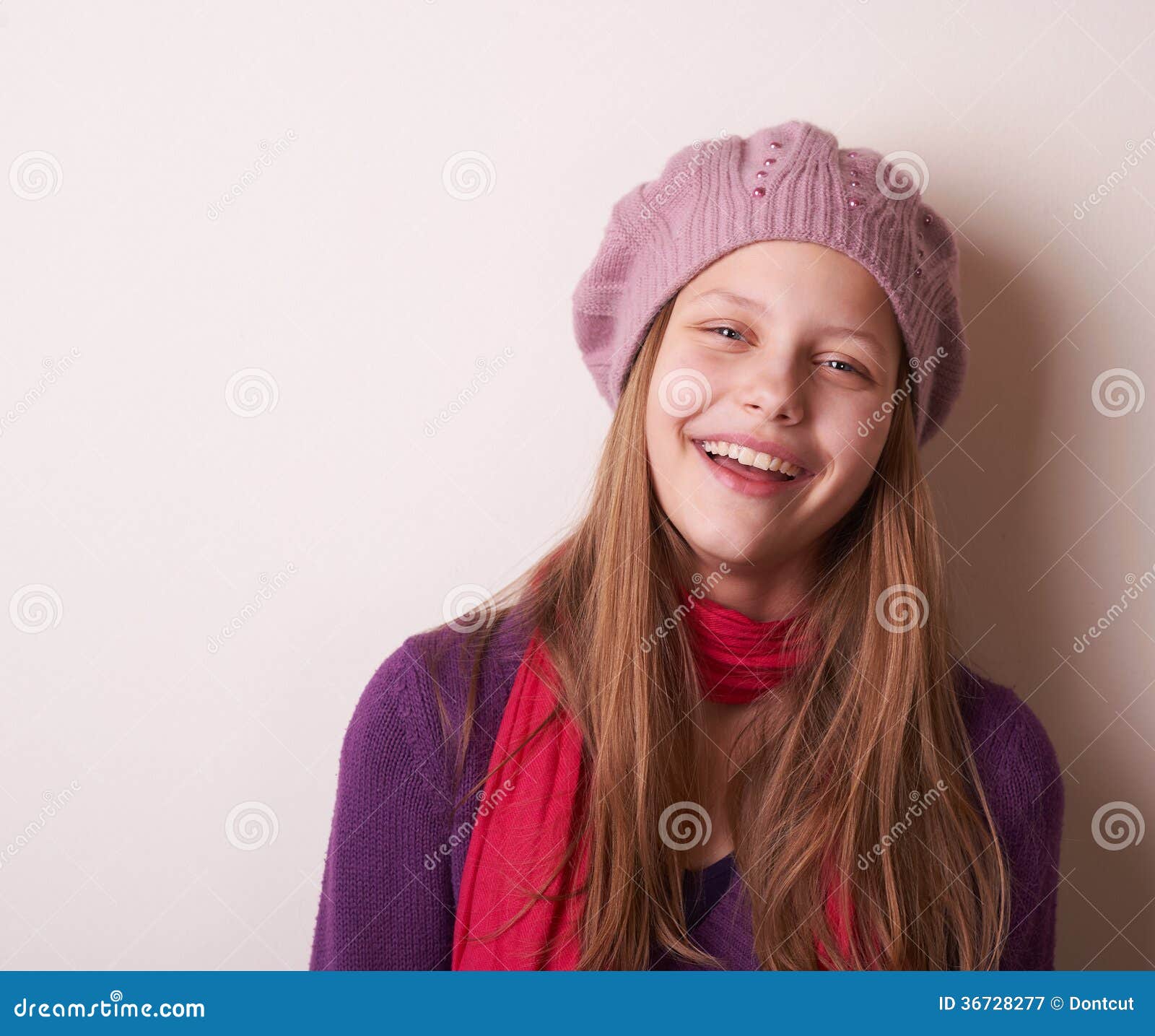 Belle Fille De Ladolescence Mignonne Image Stock Image Du Chapeau