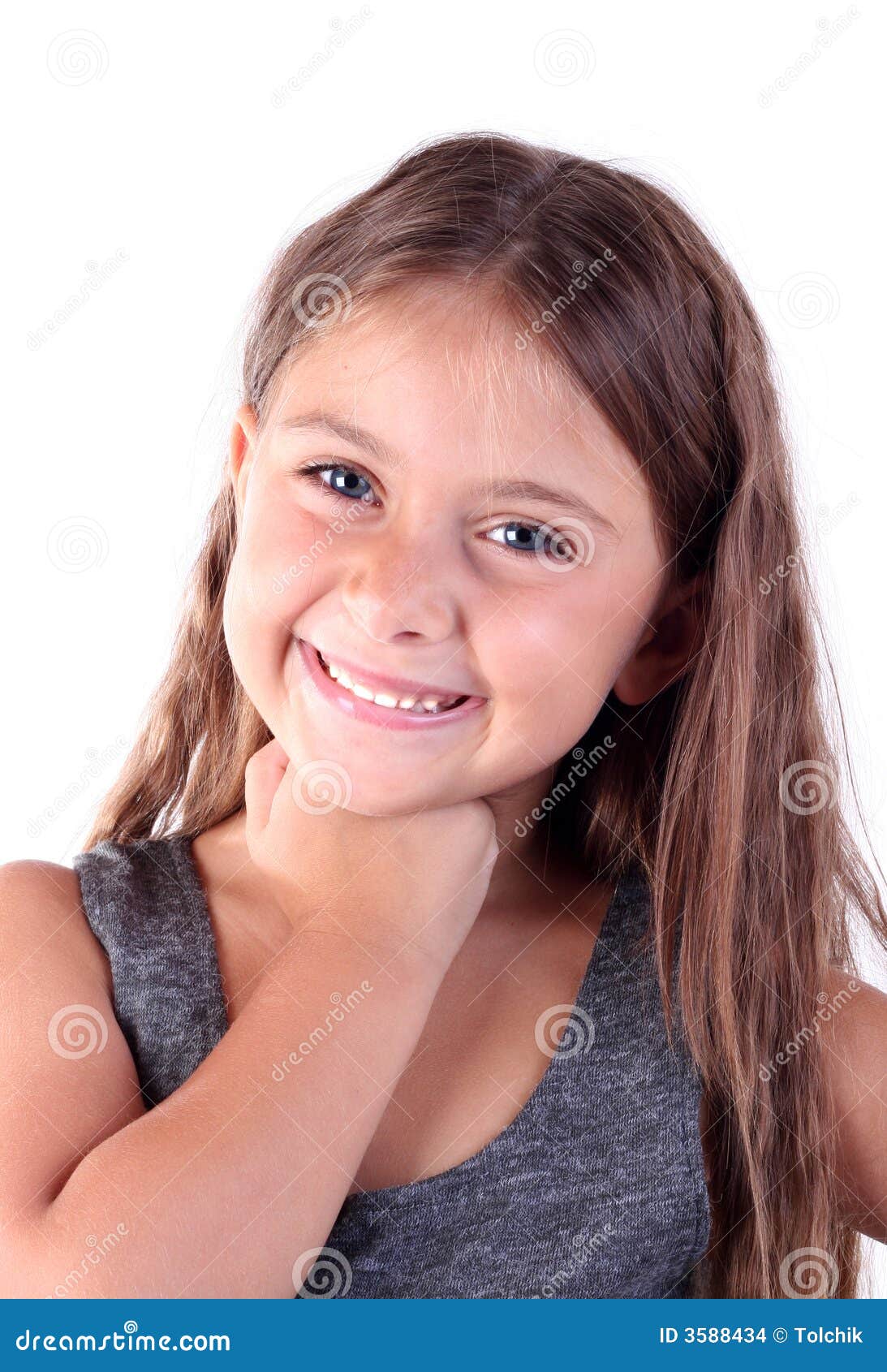 Belle Fille De Verticale Photo Stock Image Du âge Sourire 3588434