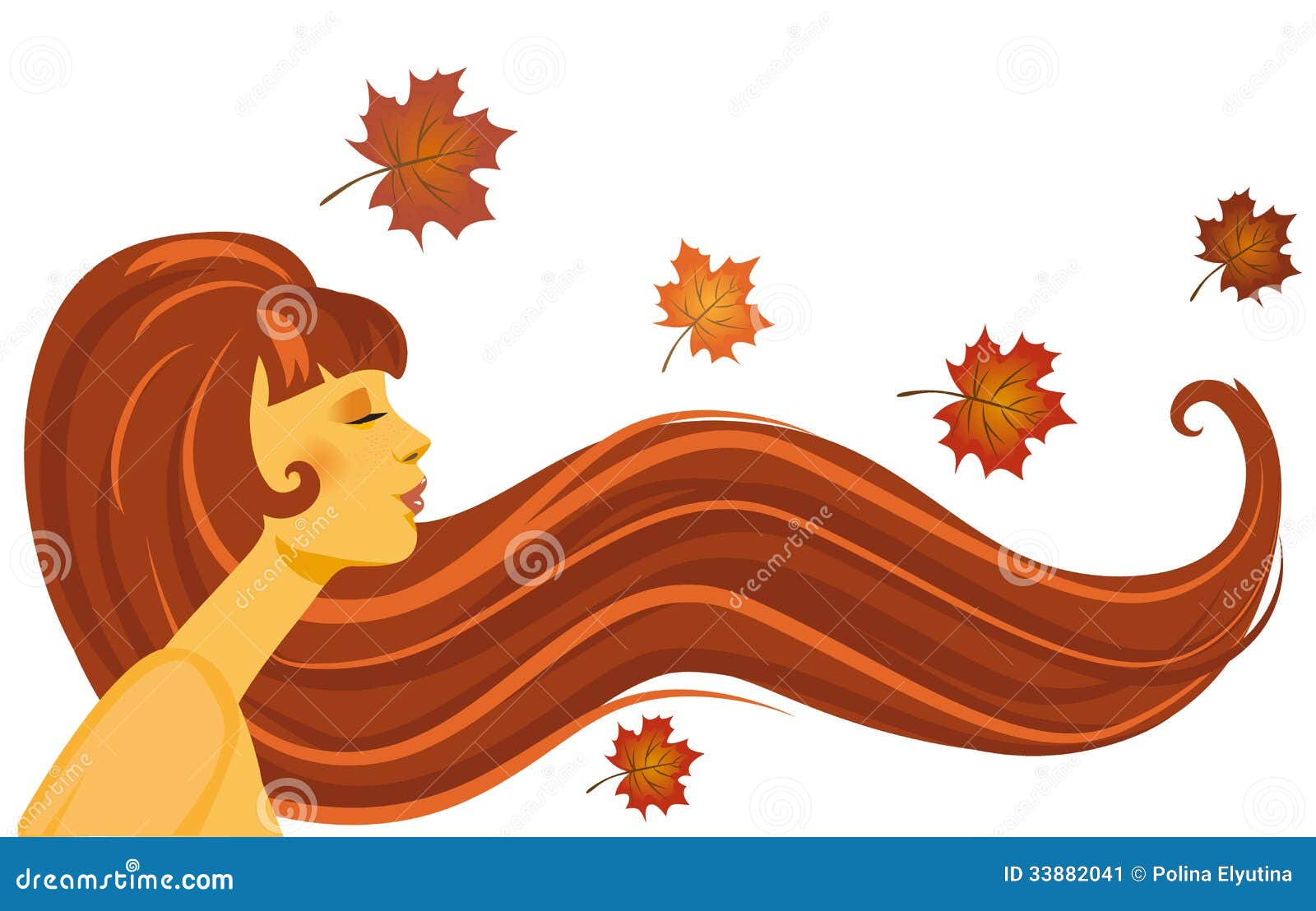 Belle fille rousse illustration de vecteur. Illustration du humain ...