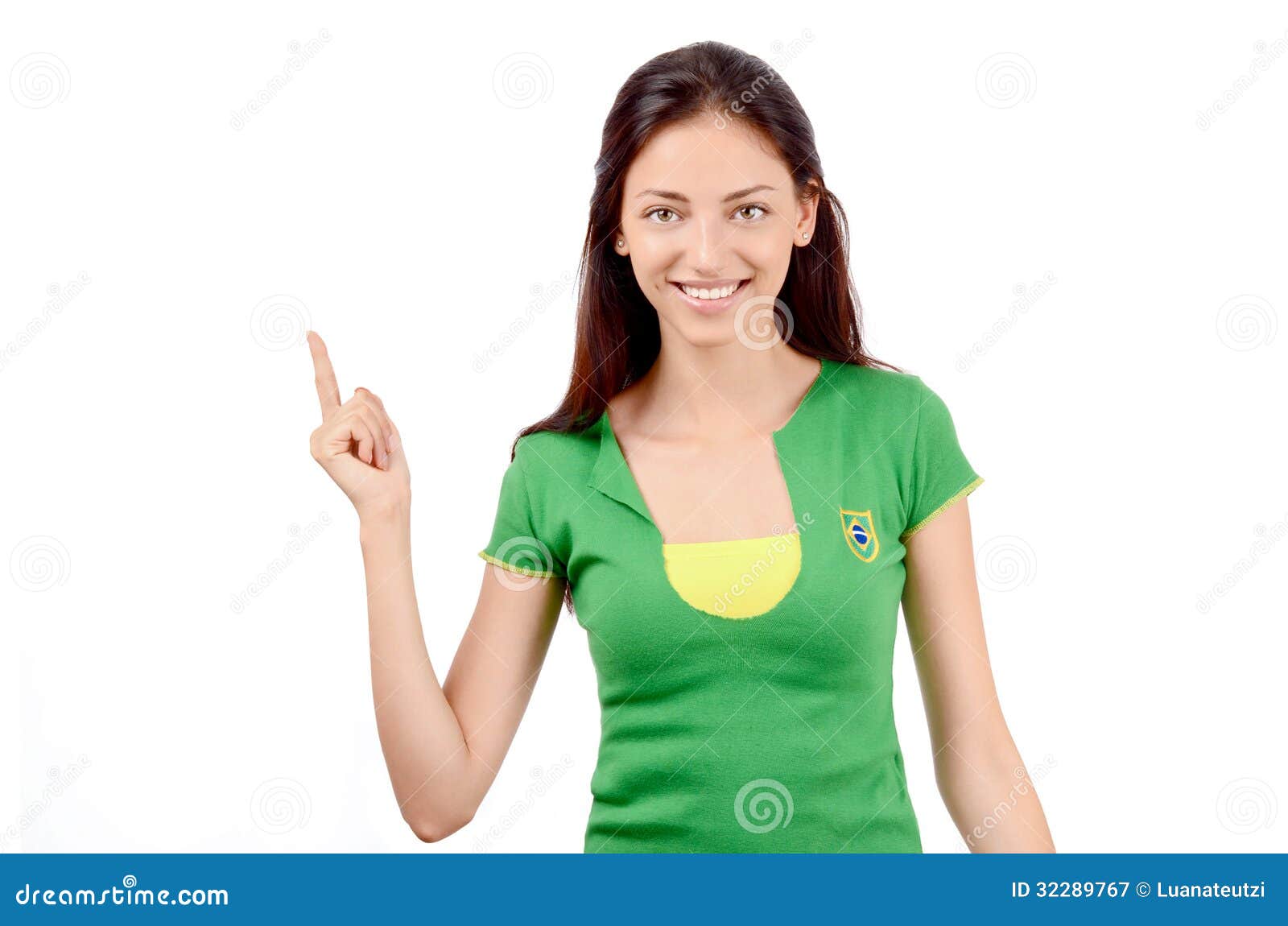 Belle fille se dirigeant. image stock. Image du regarder - 32289767