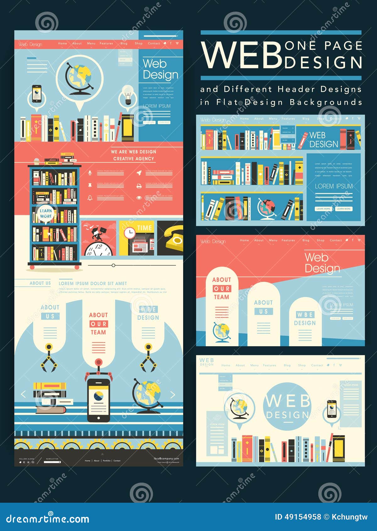 Belle Une Conception De Site Web De Page Photo stock éditorial ...