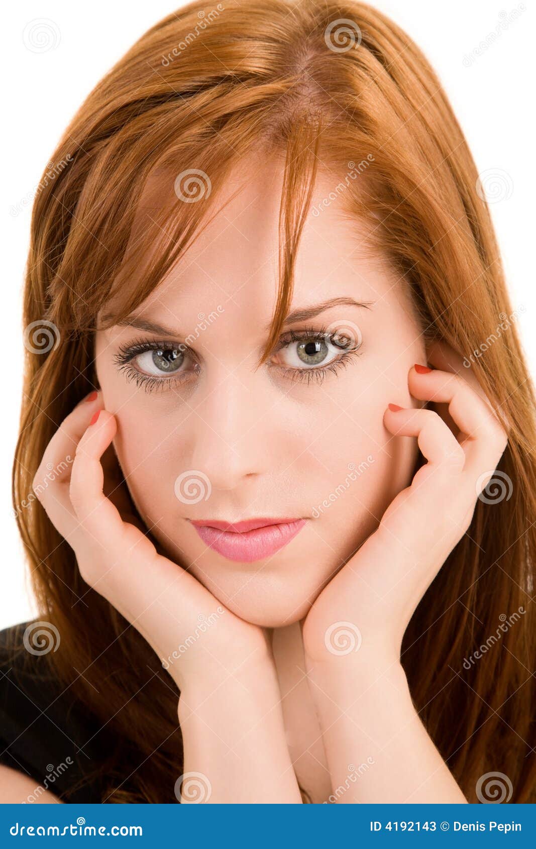 Belle Verticale Rousse De Fille Image stock - Image du expression ...