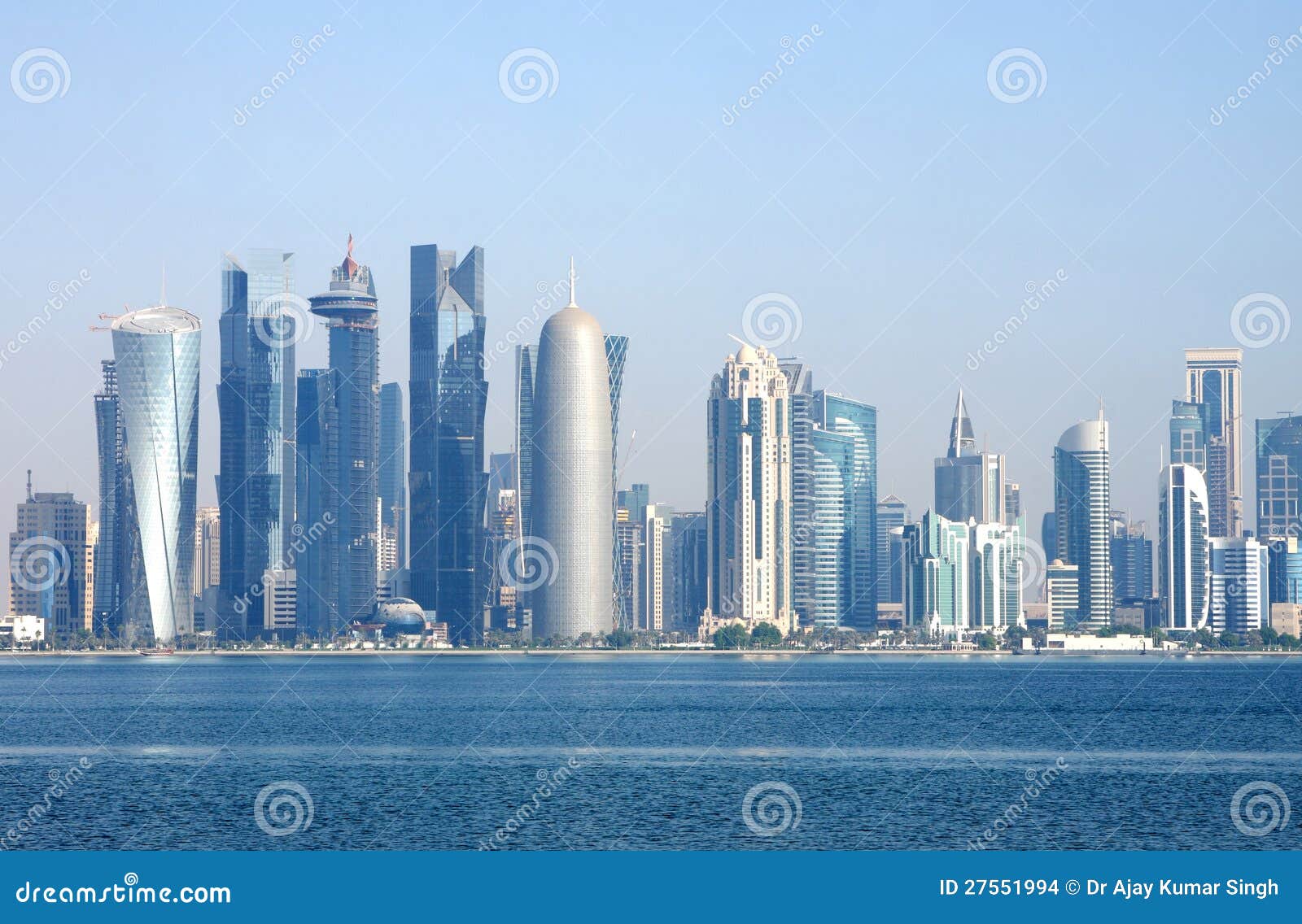 Belle Vue D'horizon De Doha, Qatar Photo stock - Image du ville, qatar ...
