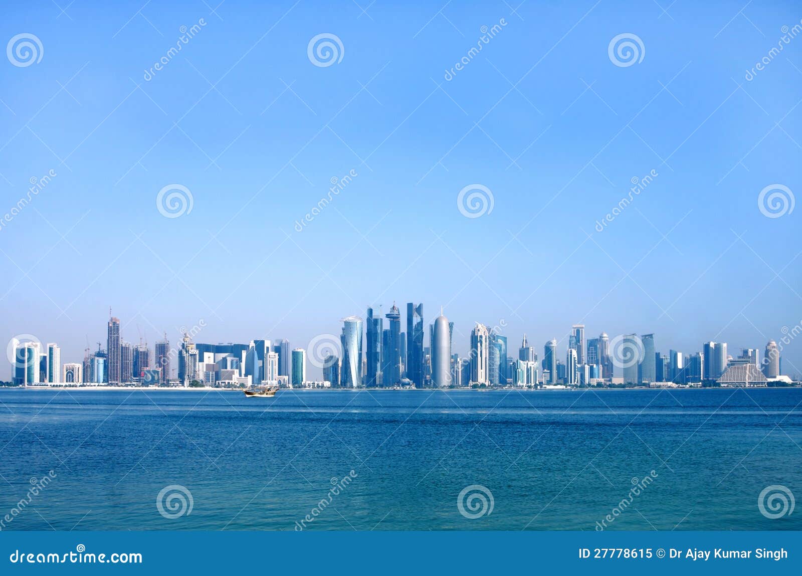 Belle Vue D'horizon De Doha, Qatar Image stock - Image du seaside, beau ...
